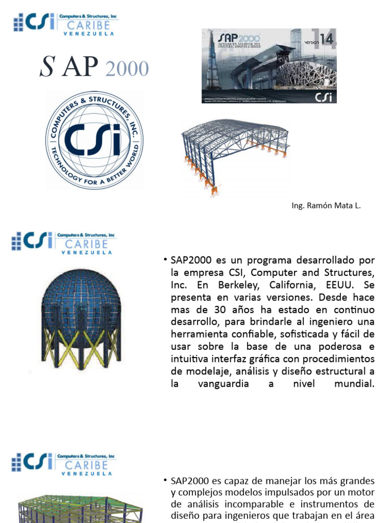 Presentacion Curso Sap 2000 | PDF | Método de elementos finitos | Mecánica