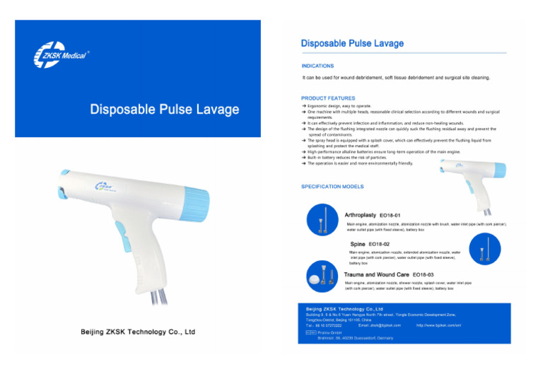 Pulse Lavage - Built in Battery | PDF