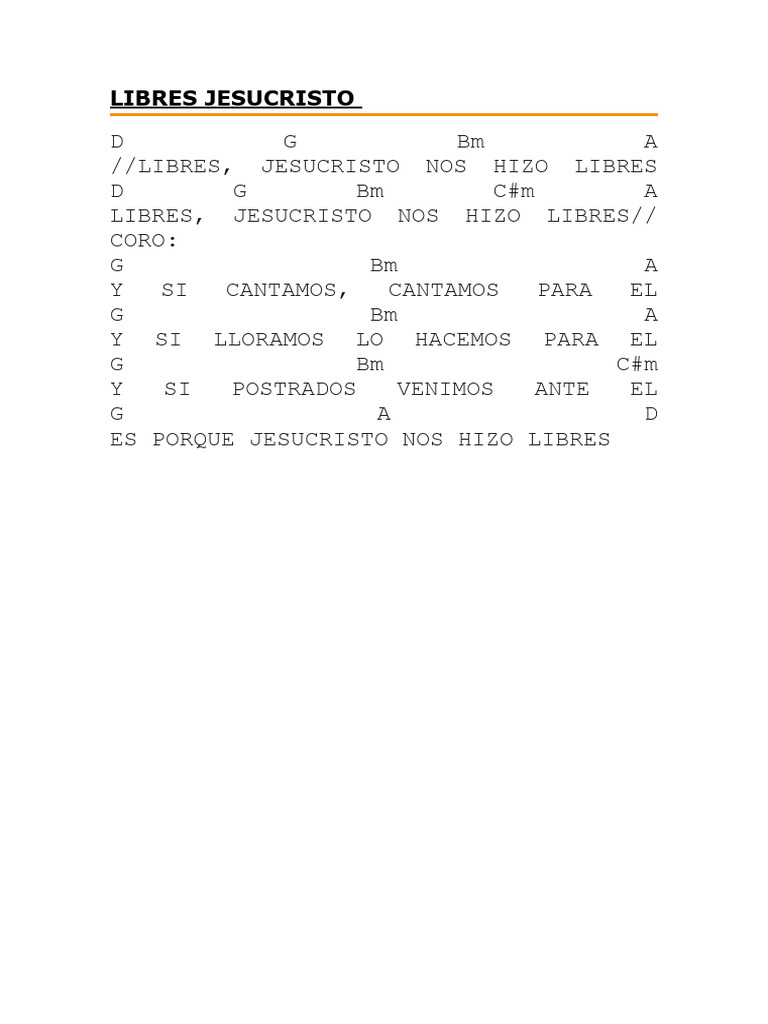Libres Jesucristo | PDF