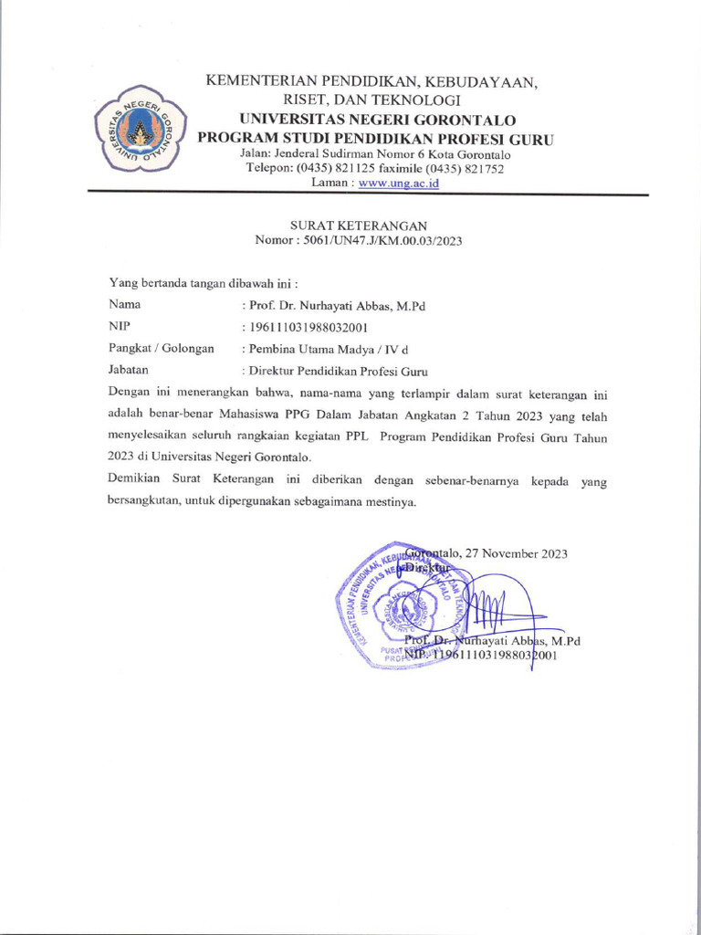 5061 - Suket Mahasiswa Reguler PPG Dajab Angkatan 2 2023 - Compressed | PDF