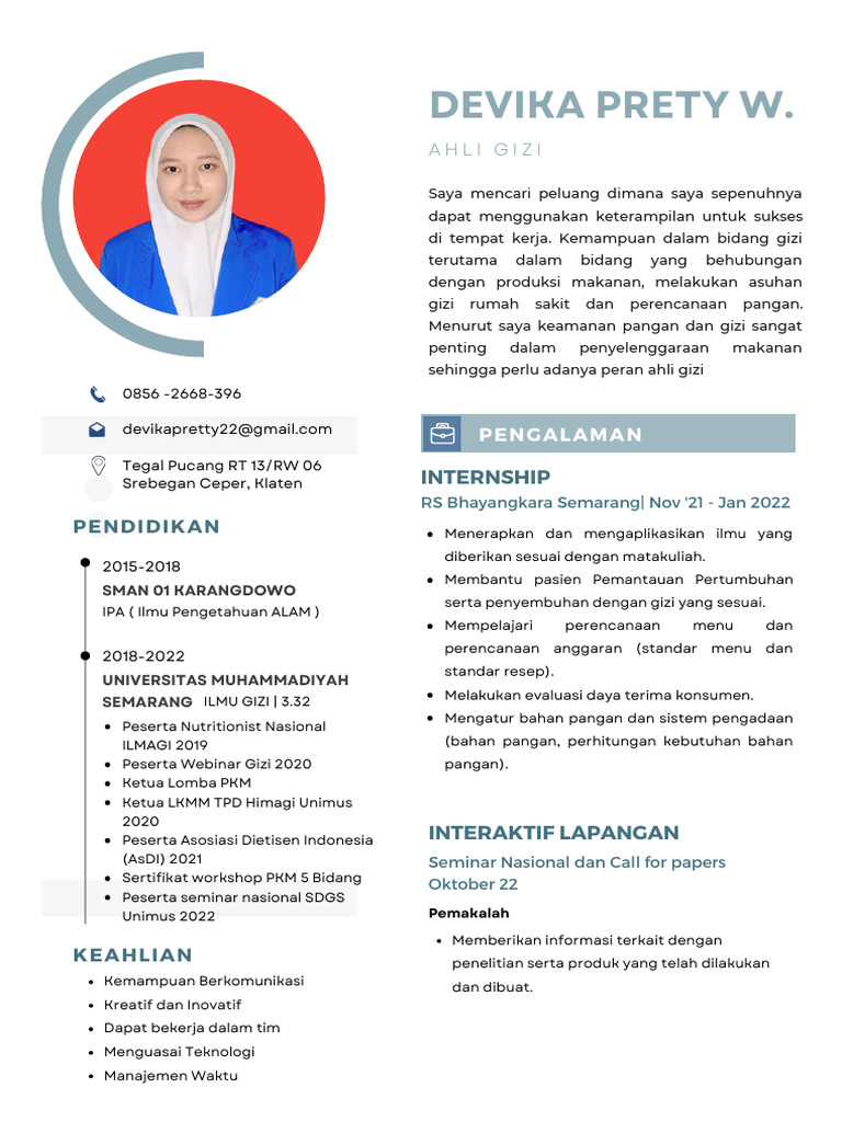 CV - Devika Prety W | PDF