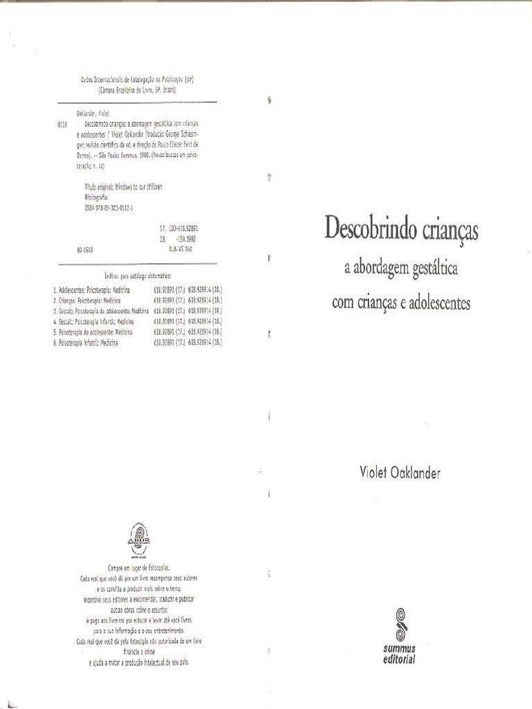O Processo de Terapia - Descobrindo Crianças - Violet Oaklander-Rotated ...