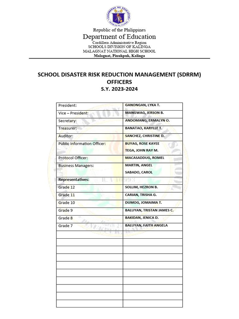 Registry of Elected Officers | PDF