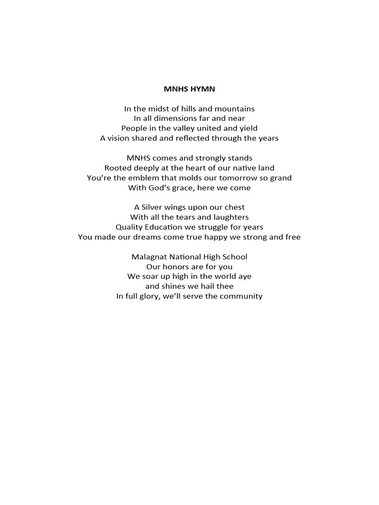 MNHS Hymn 1 | PDF