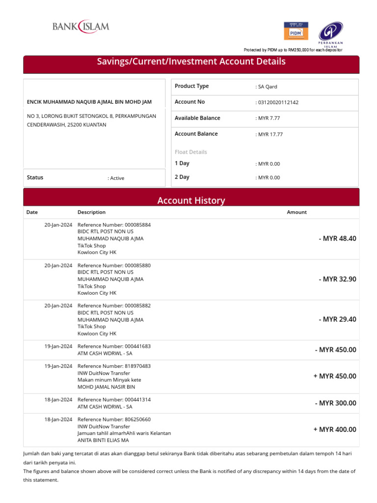 Bank Islam IB | PDF | Personal Finance | Money