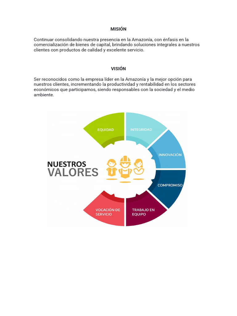 Mision Vision Valores | PDF | Derecho