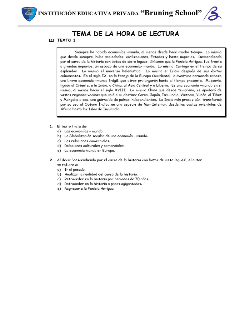 Hora de Lectura | PDF