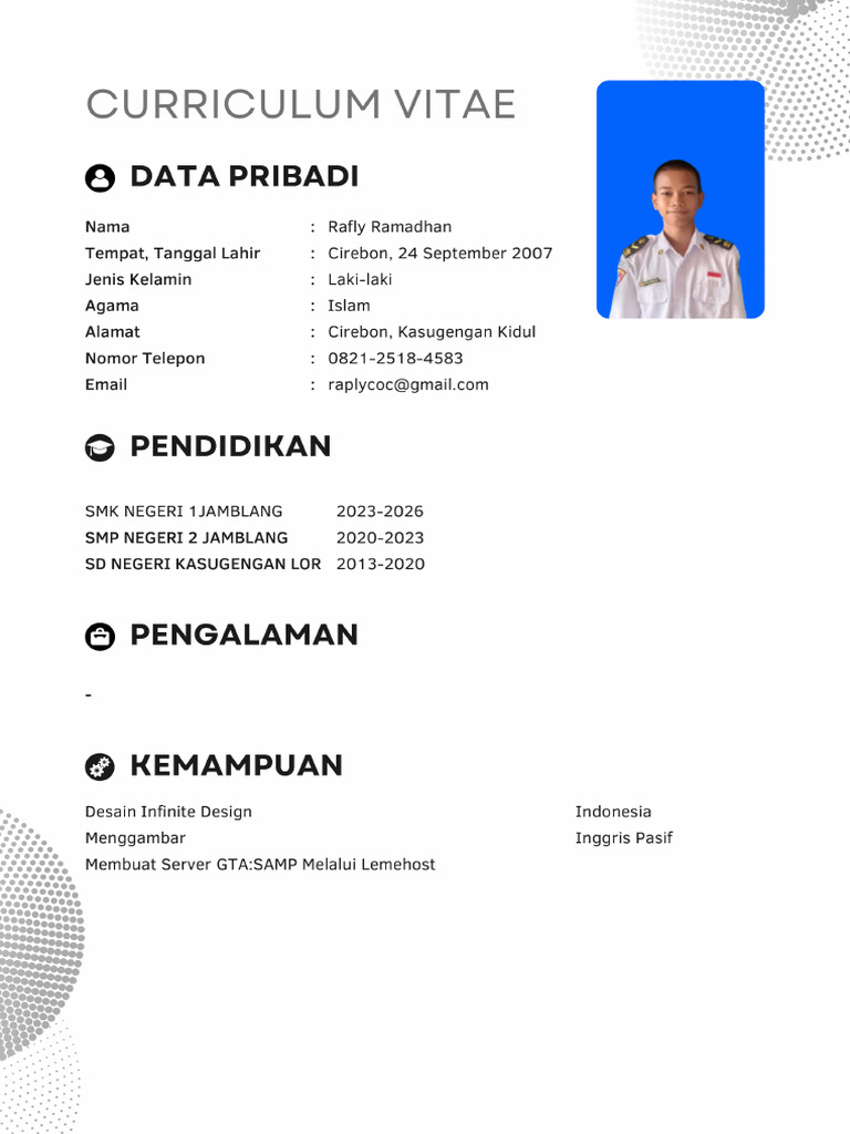 CV Rafly Ramadhan X TJKT 2 | PDF