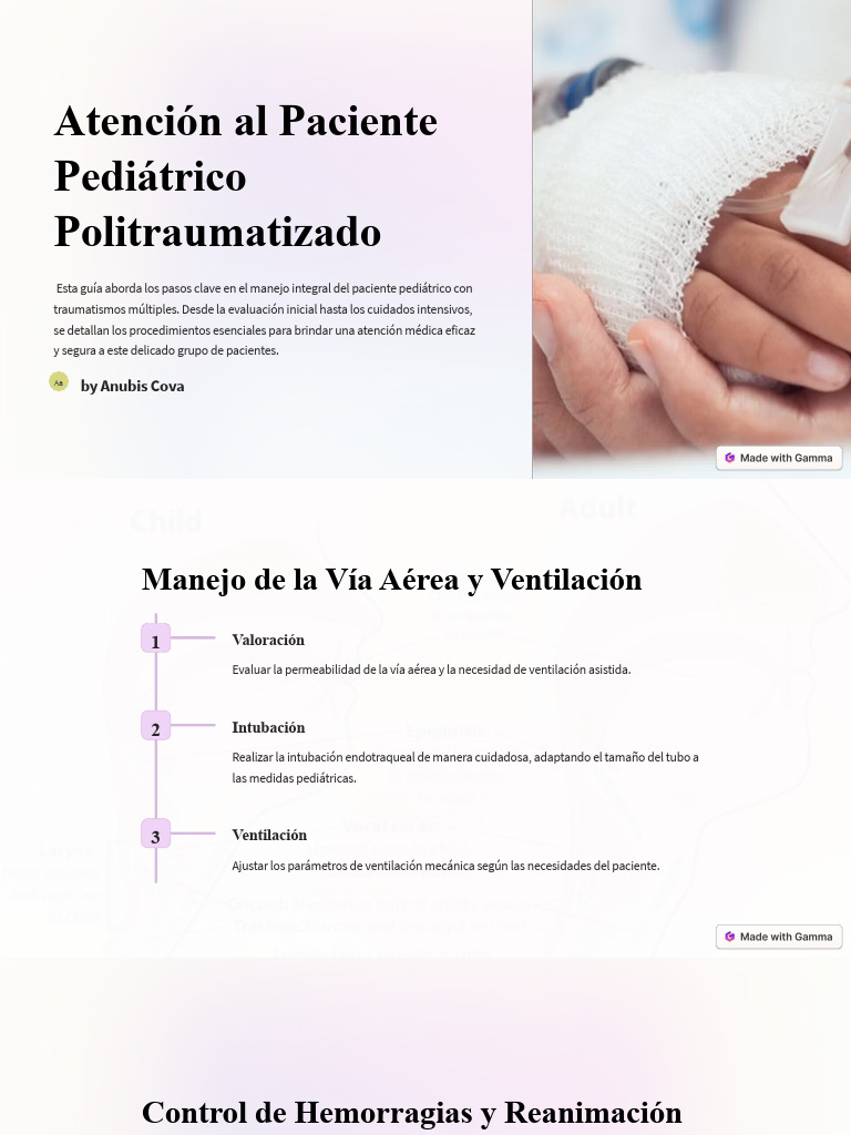 Atencion Al Paciente Pediatrico Politraumatizado | PDF | Reanimación ...