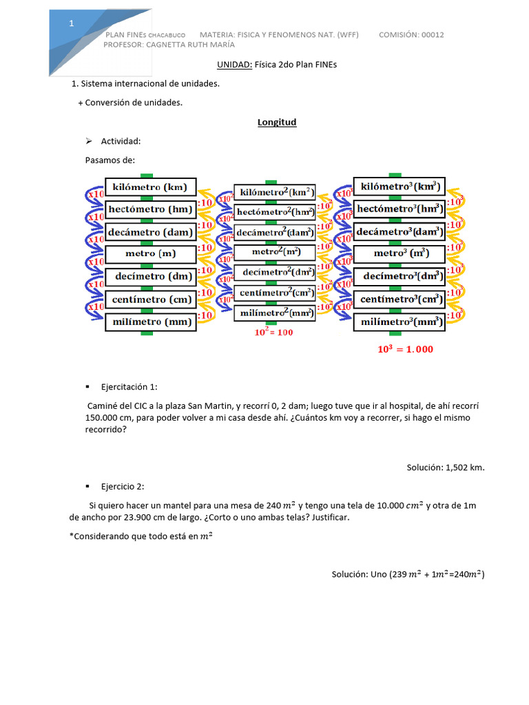 Longitud+equivalencias - Ejercicios | PDF | Notación | Probabilidades y estadísticas