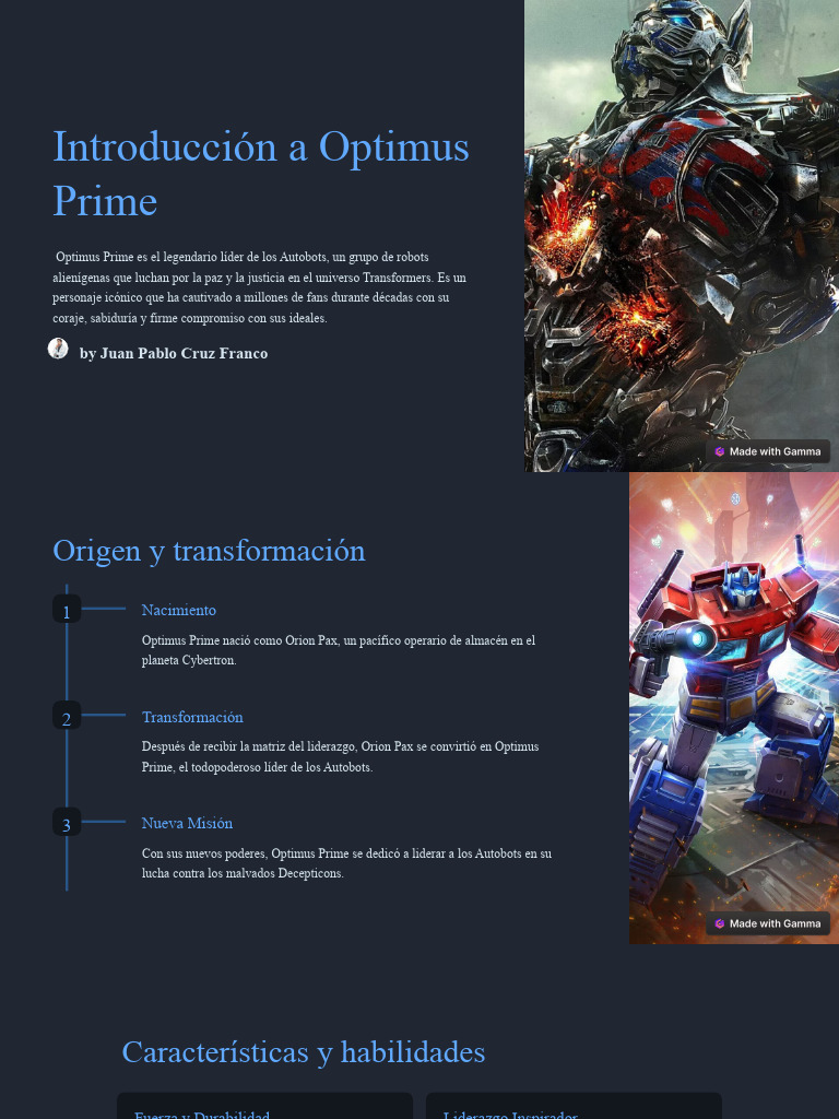 Optimus Prime | PDF | Transformadores (franquicia)