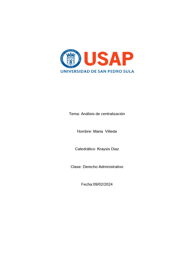 Maria-Villeda - Analisis de La Centratralizacion | PDF ...