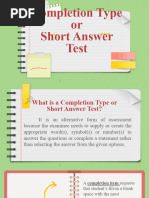 Understanding Supply Type Test Items | PDF | Multiple Choice ...