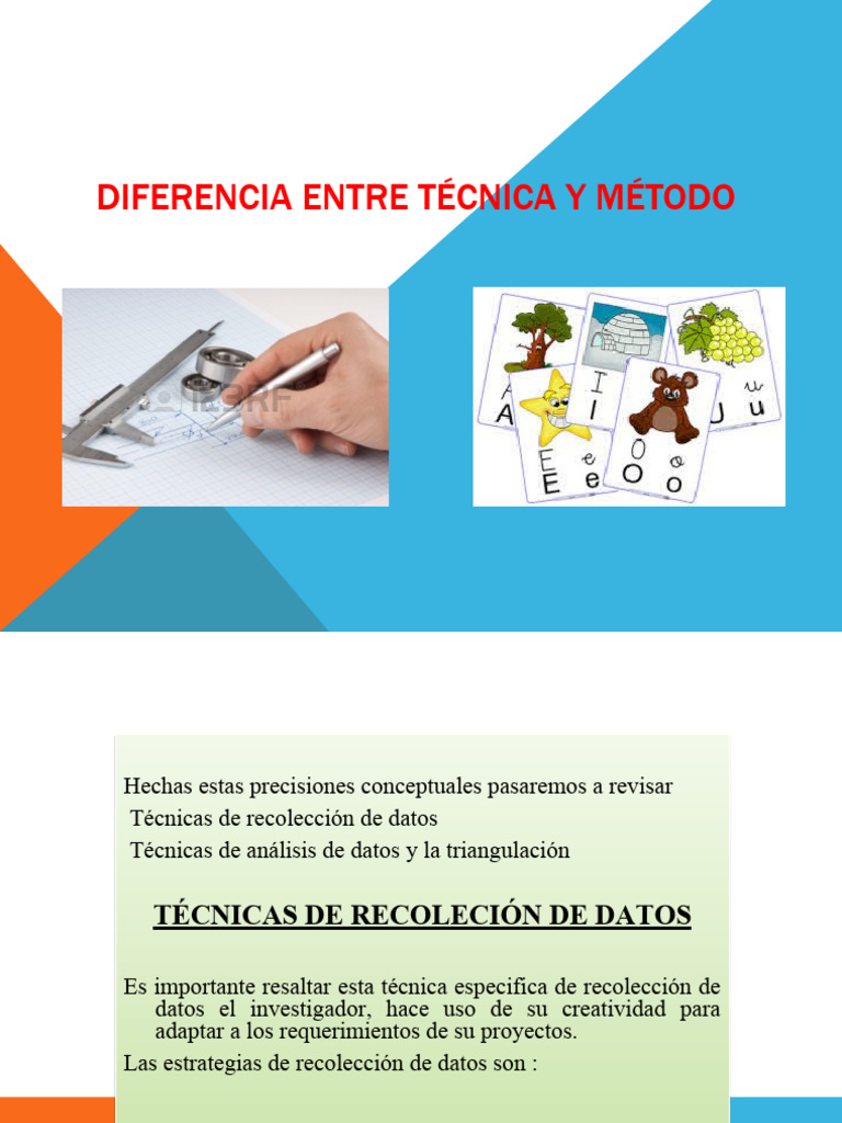 Diferencia Entre Tecnica y Metodo | PDF | Metodología de encuesta | Análisis de los datos