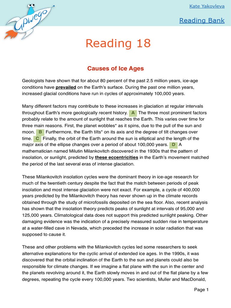 Causes of Ice Ages | PDF | Ice Age | Earth