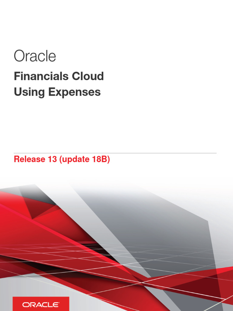 Employee Expenses Oracle User Guide Pdf Expense Credit Card