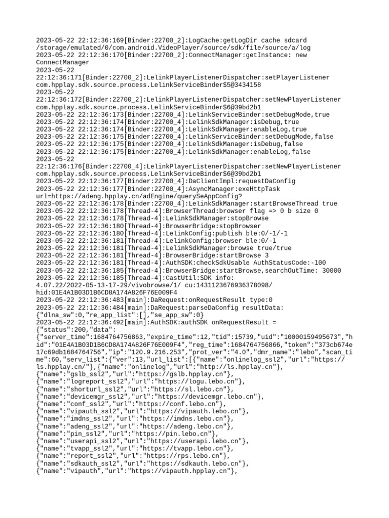 Developer Debug Log Analysis | PDF | Communications Protocols | Digital Technology