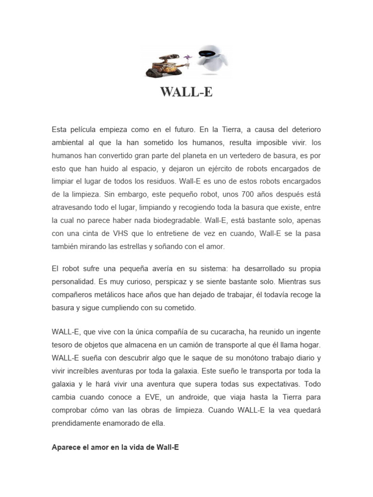 Wall e | PDF