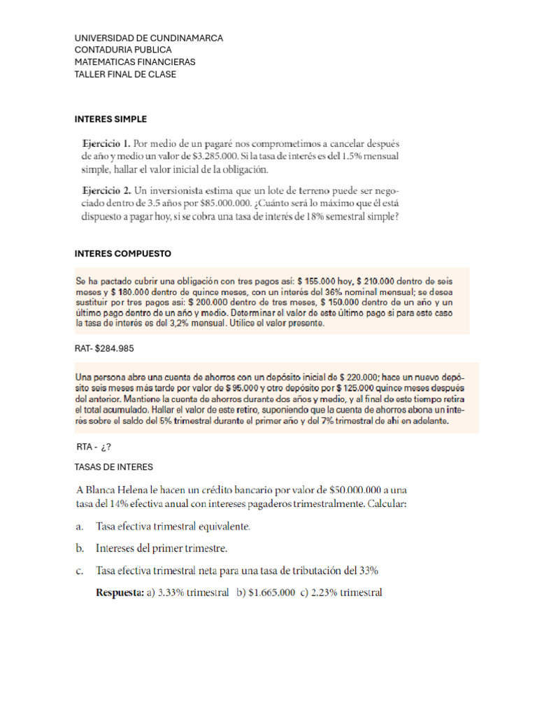 Ejercicios Finales | PDF