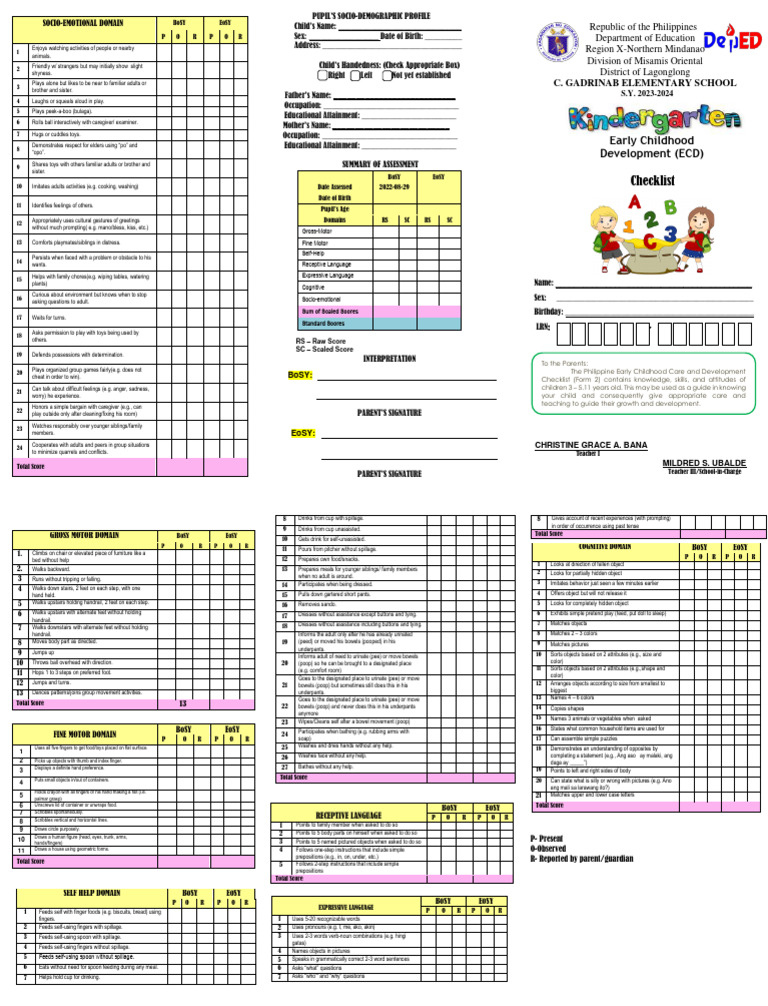 ECD Checklist Dothy | PDF