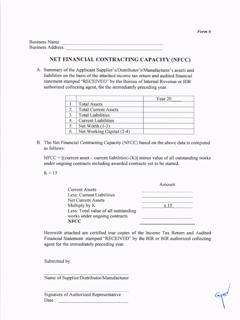 NFCC & bid Form | PDF | Taxes | Money