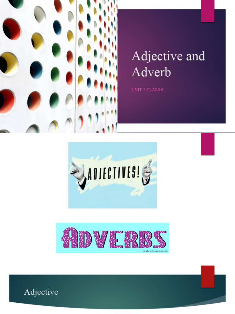 Adjectives and Adverbs for Grade 6 | PDF | Adverb | Adjective