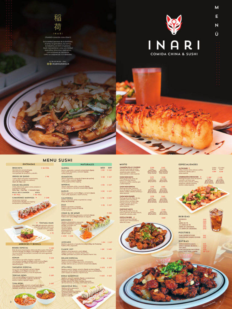 Menú Inari Sushi | PDF