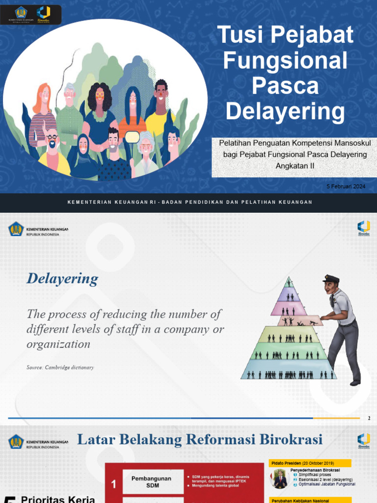 Pelatihan Pasca Delayering Kemenkeu | PDF