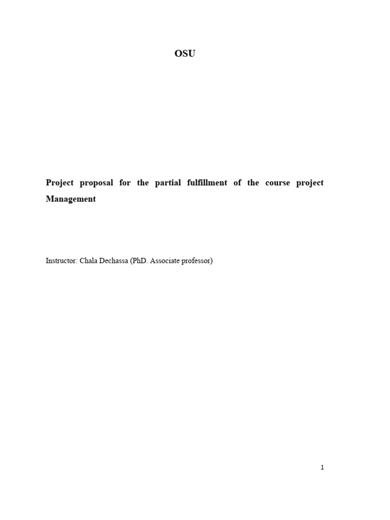 OSU Project Proposal and Feasibility Study | PDF | Expense ...