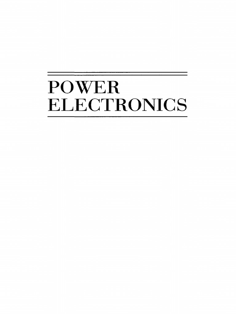 Power Electronics - Converters, Applications and Design (Mohan) | PDF
