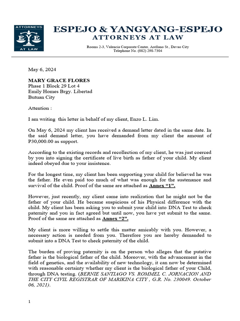 Reply - Letter Enzo Vawc | PDF