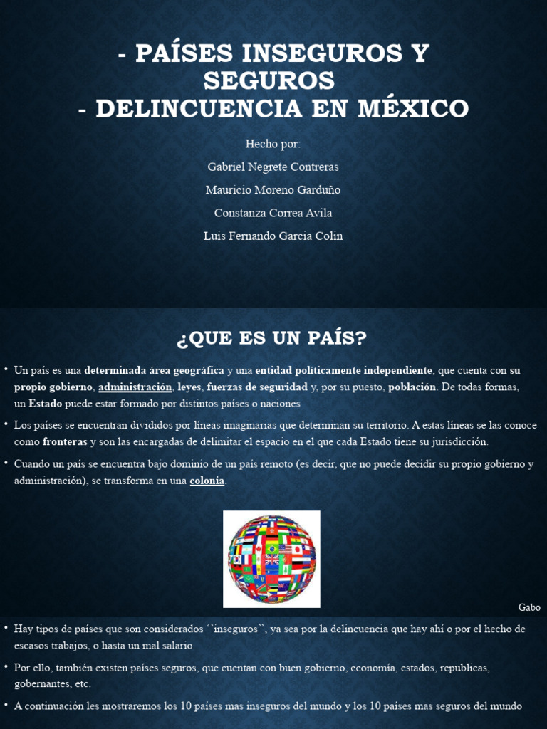 Países Inseguros y Seguros | PDF | Europa | Nigeria