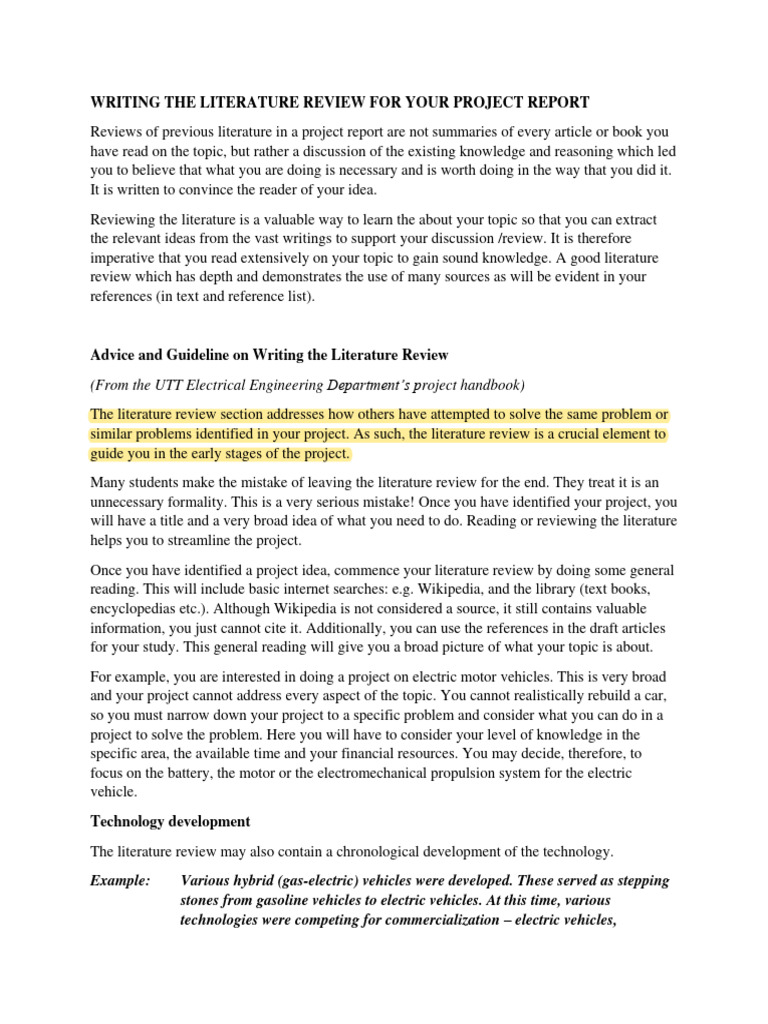 Writing an Effective Literature Review | PDF | Engines | Hybrid ...