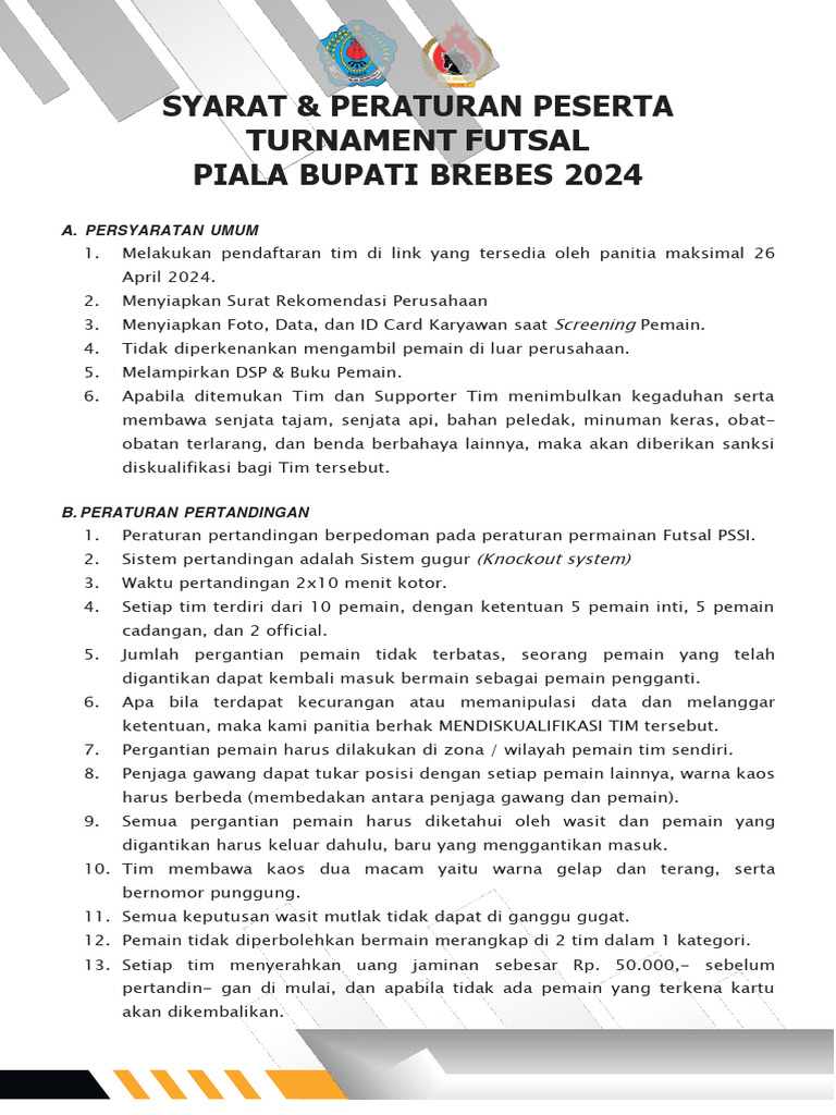 Syarat & Peraturan Peserta | PDF
