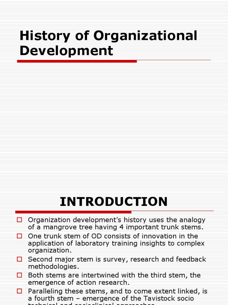 2.history of Organizational Development Final | PDF | Organization ...