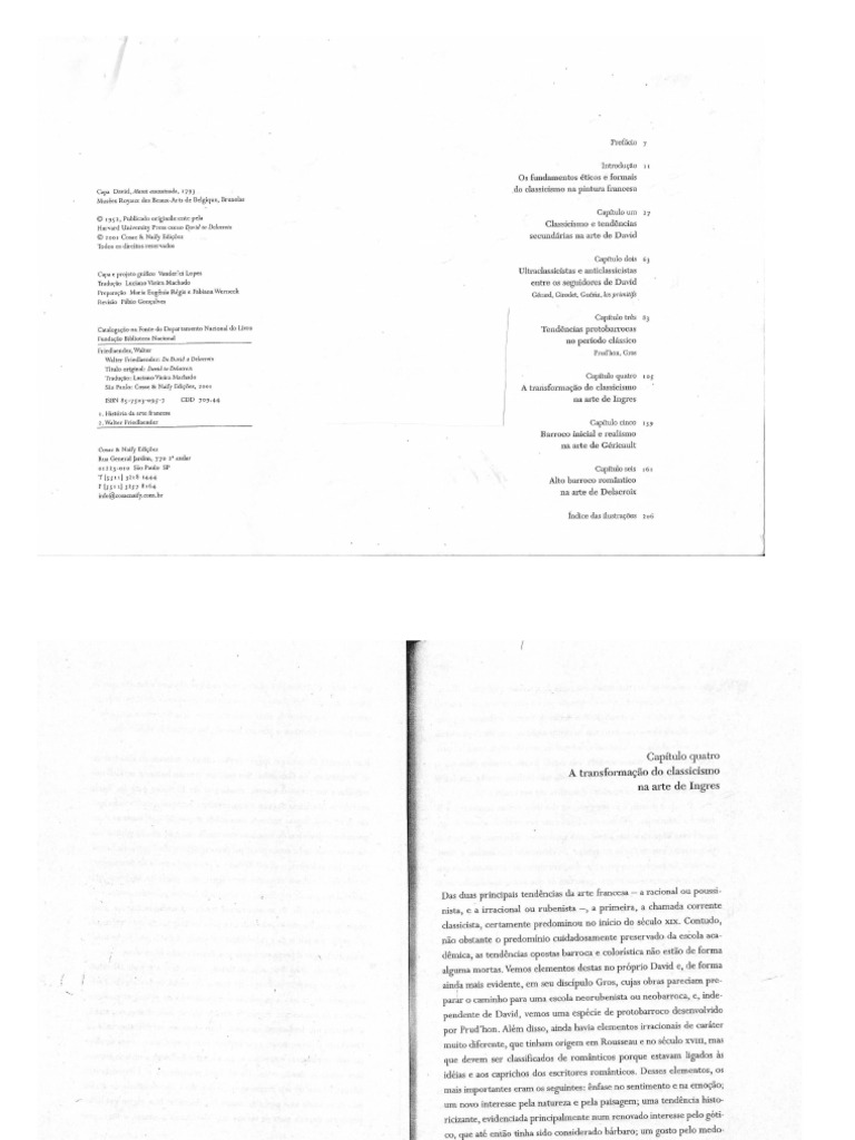 FRIEDLAENDER Walter. A Transformao Do Classicismo Na Arte de Ingres. in de Da | PDF