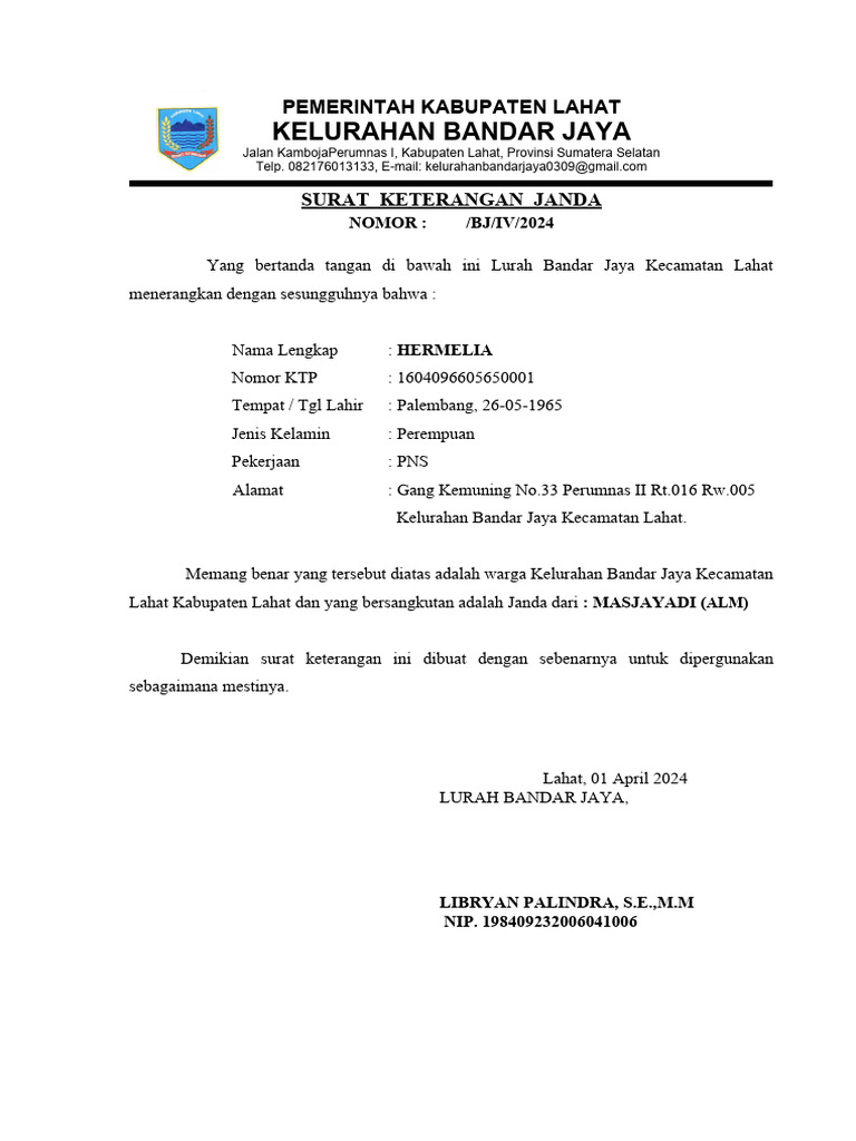 Keterangan Janda | PDF