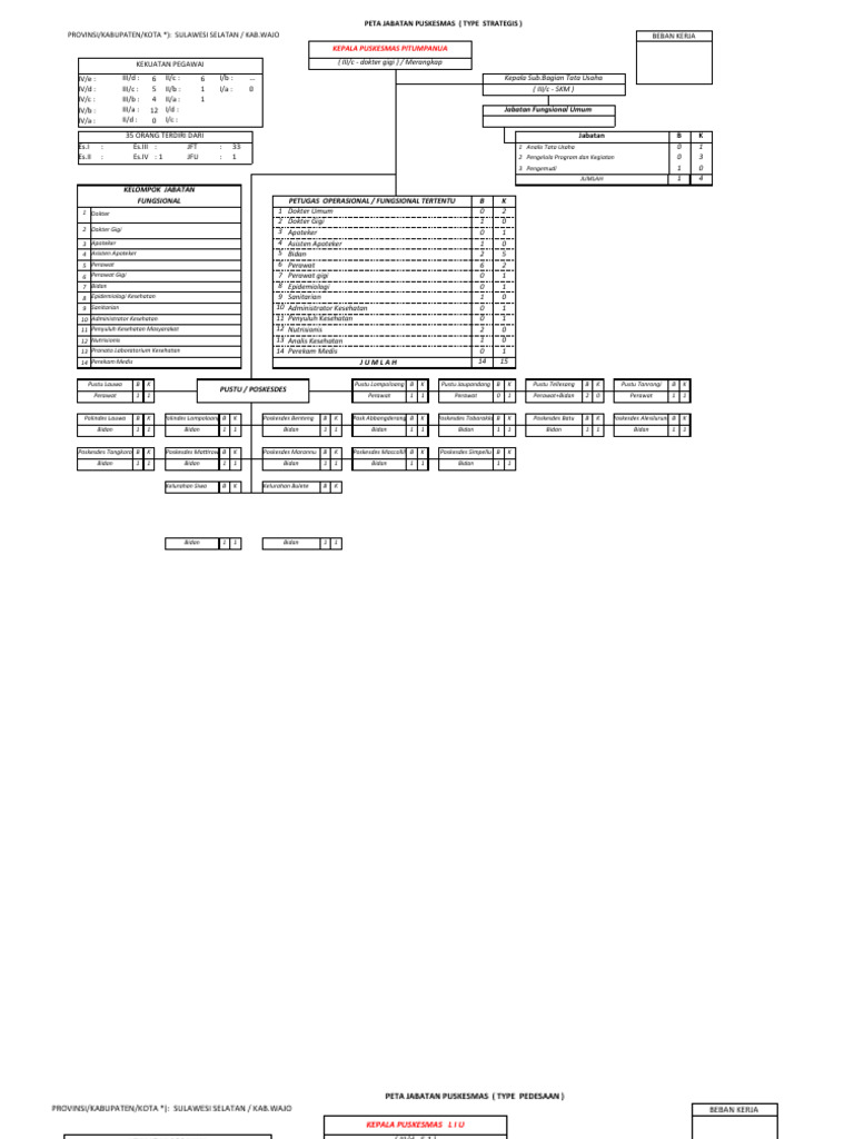 Peta Jabatan Puskesmas | PDF