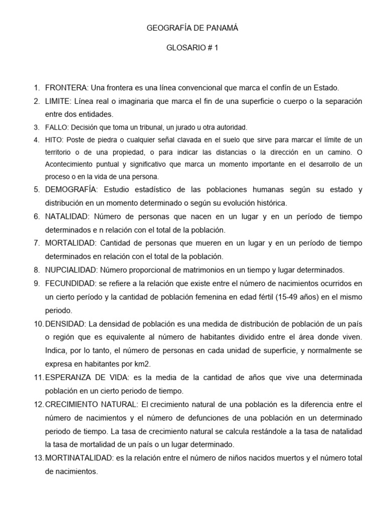 Glosario Geopan # 1 | PDF | Segregación racial | Inmigración