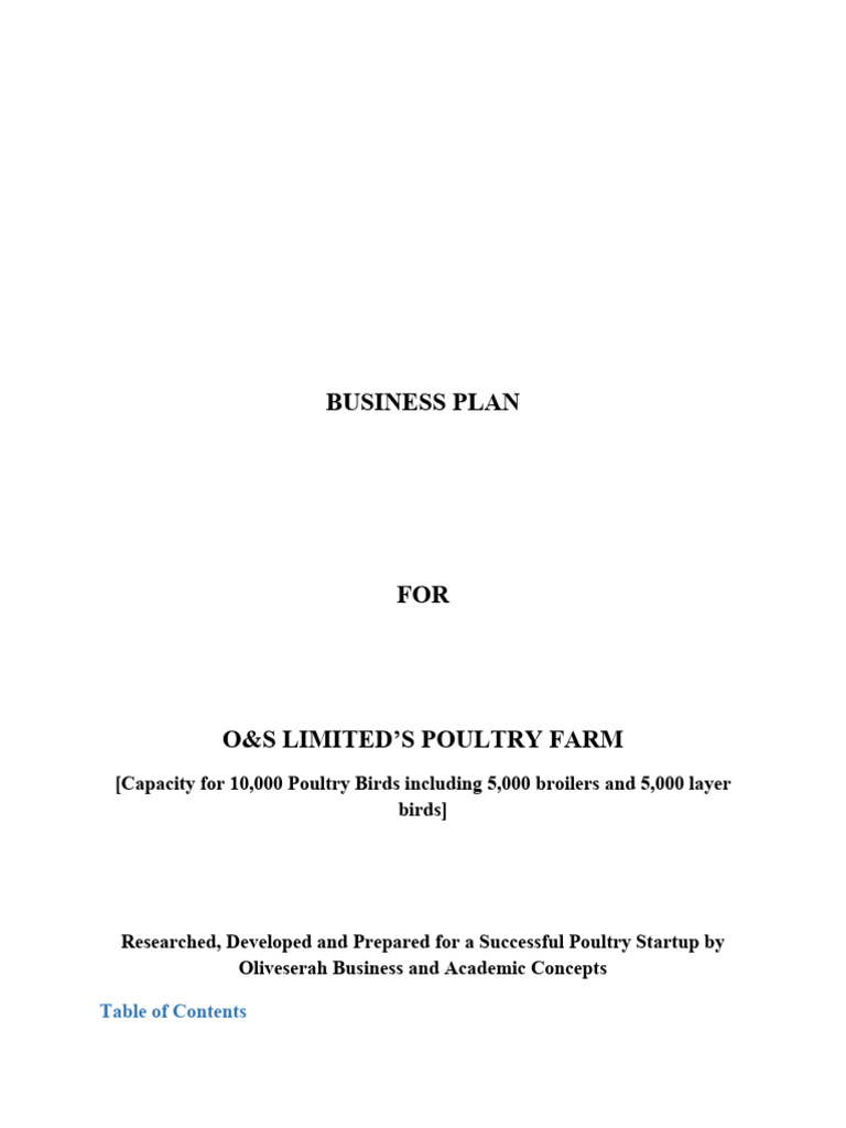 Forsaleadvert Poultrybusinessplan | Download Free PDF | Return On ...