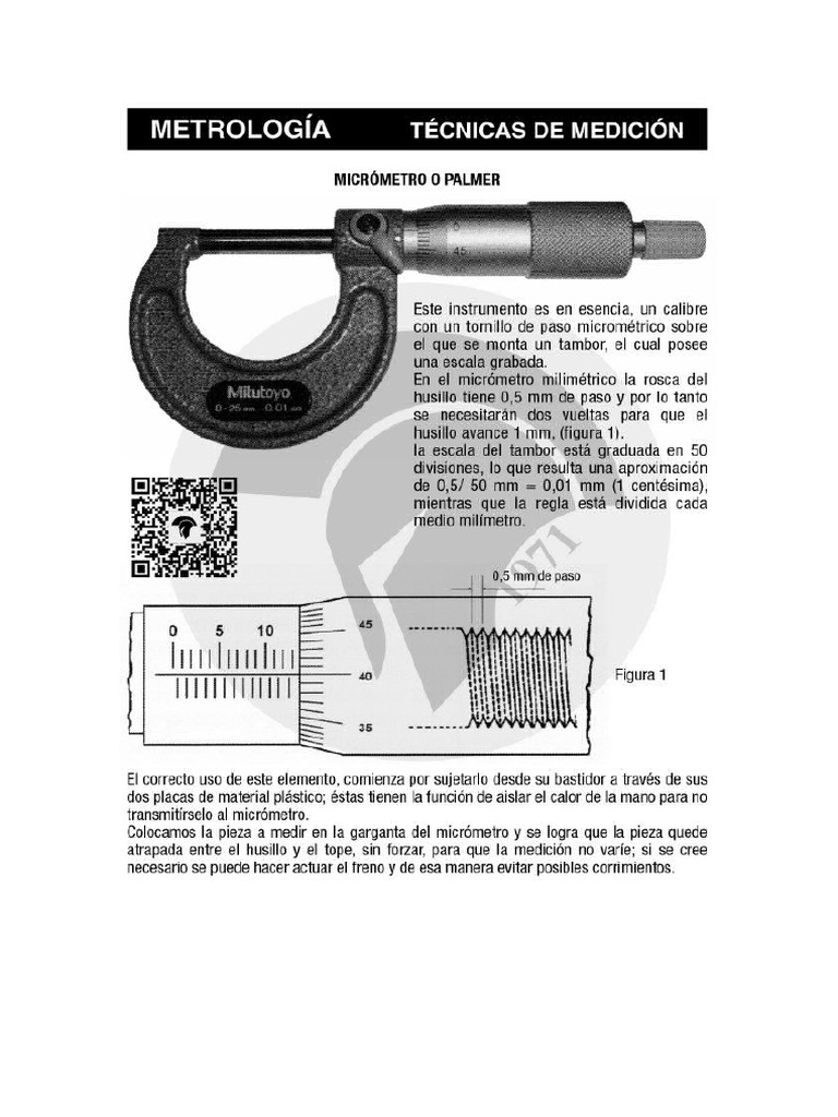 Tecnicas de Medicion. Micrometro | PDF