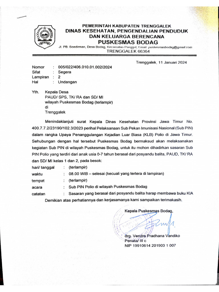 Pin Polio PKM Bodag | PDF