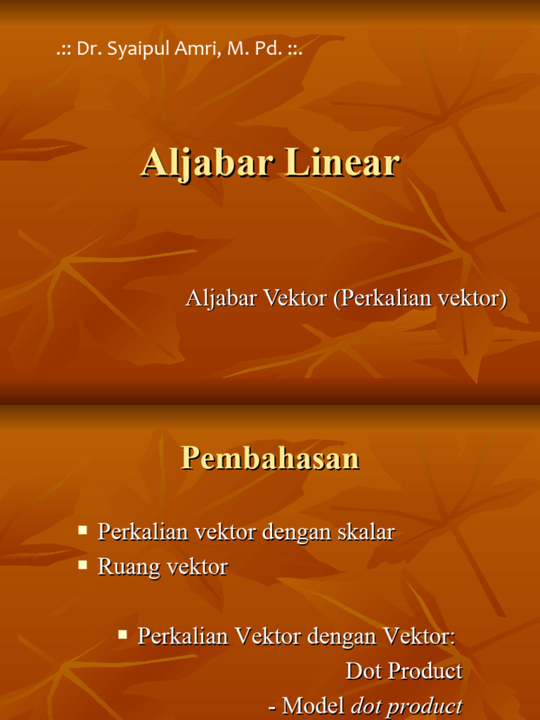 Konsep Dasar Aljabar Linear | PDF