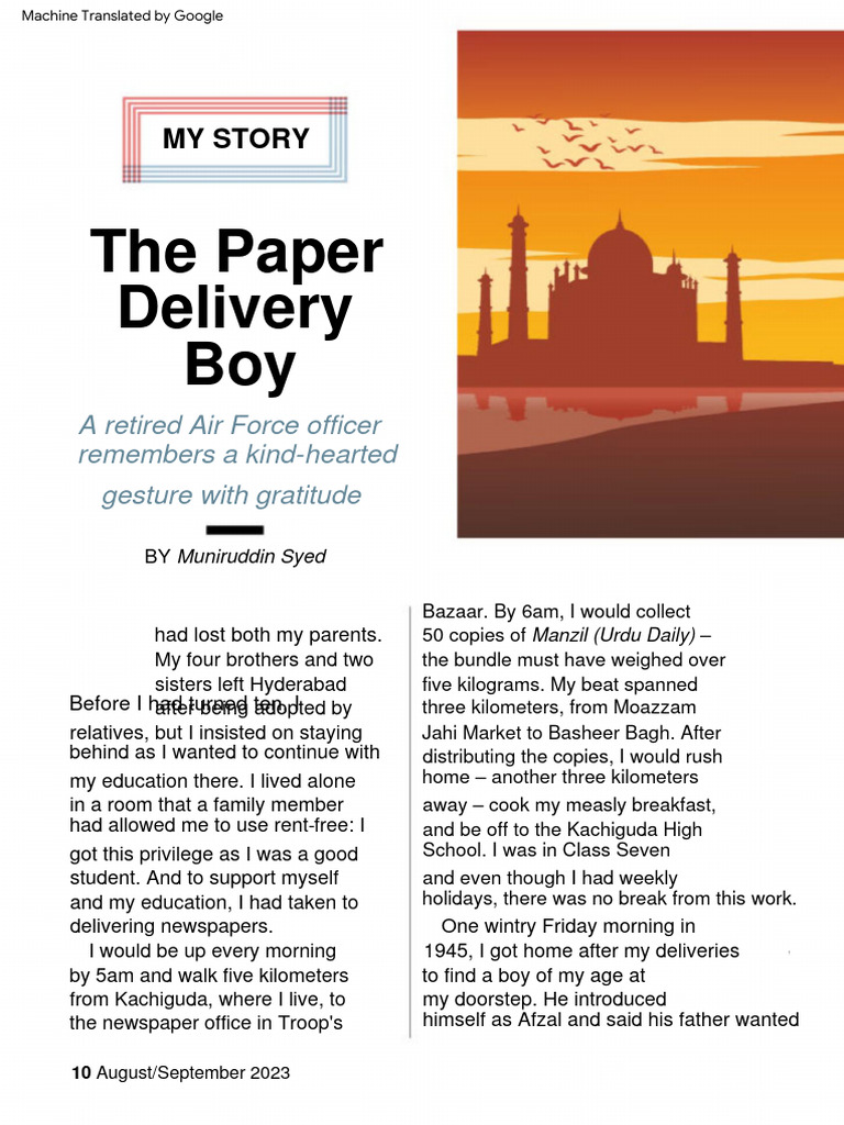 The Paper Delivery Boy | PDF