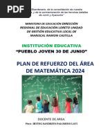 MODELO Plan de Implementación de Refuerzo Escolar 2025 | PDF | Evaluación | Enseñando