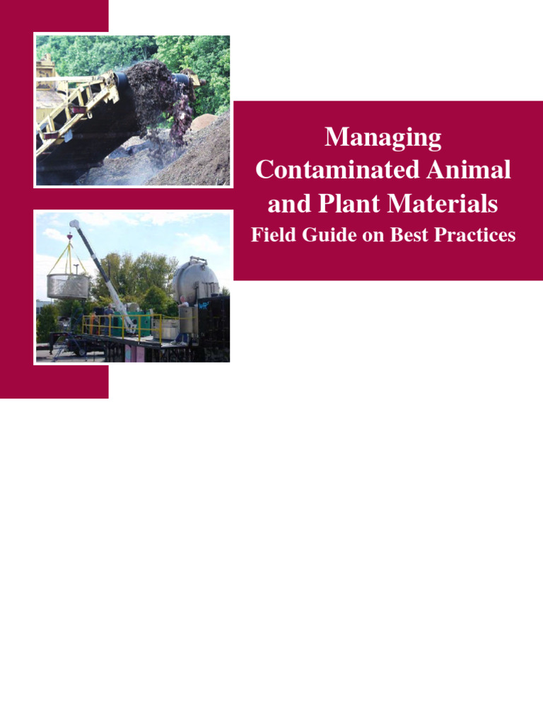 Managing Contaminated Animal and Plant Materials | PDF | Waste ...