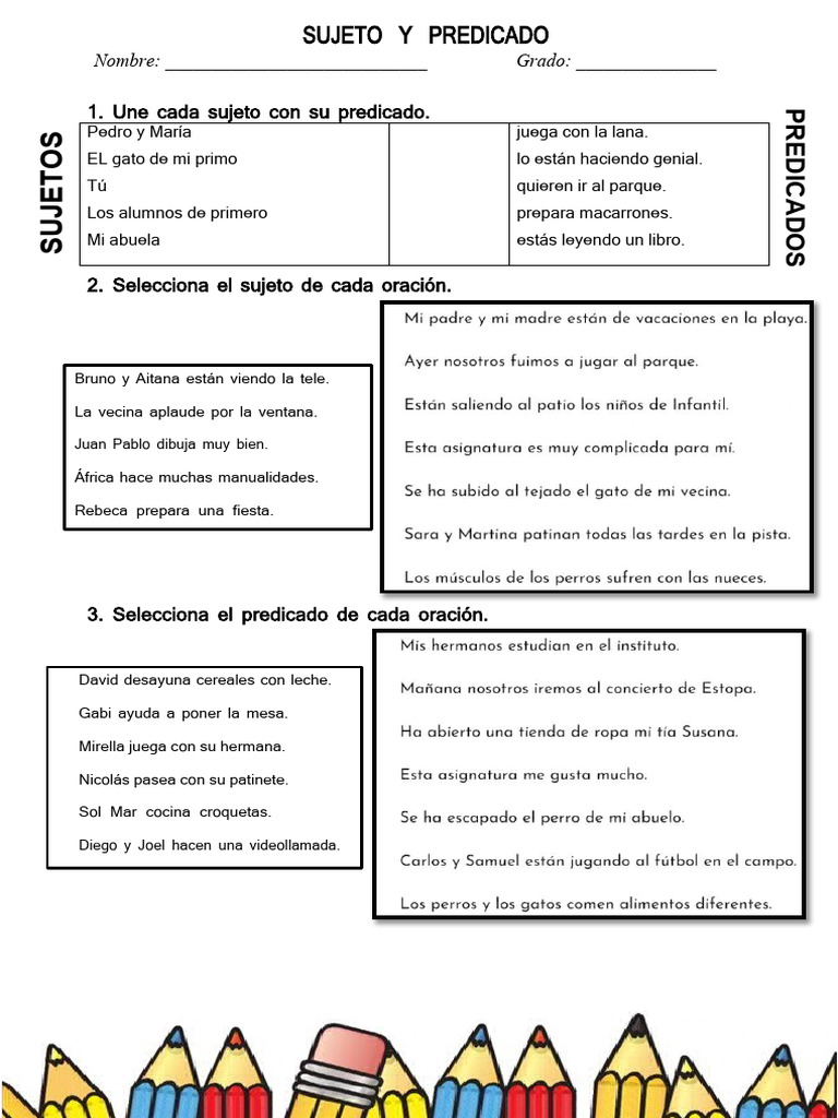 Sujeto y Predicado | PDF | Comunicación | Comunicación humana