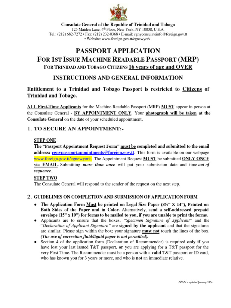 First Issue MRP Adult Application Instructions | PDF | Identity Document | Naturalization