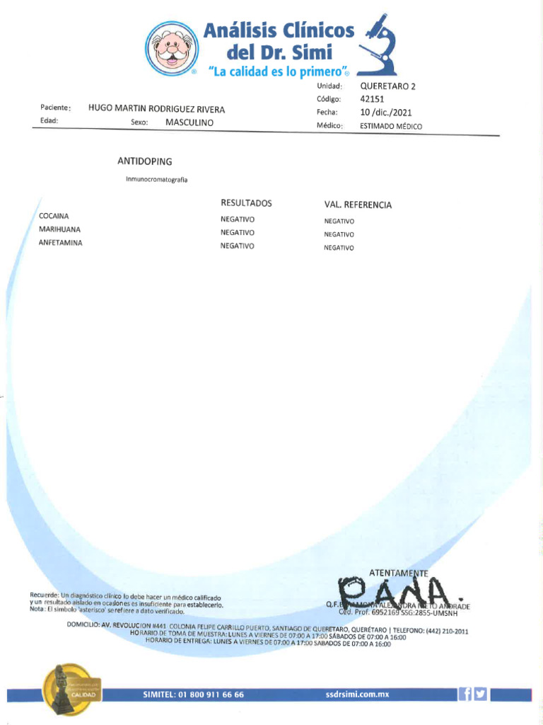 HMRR-EXAMEN-TOXICOLOGICO | PDF