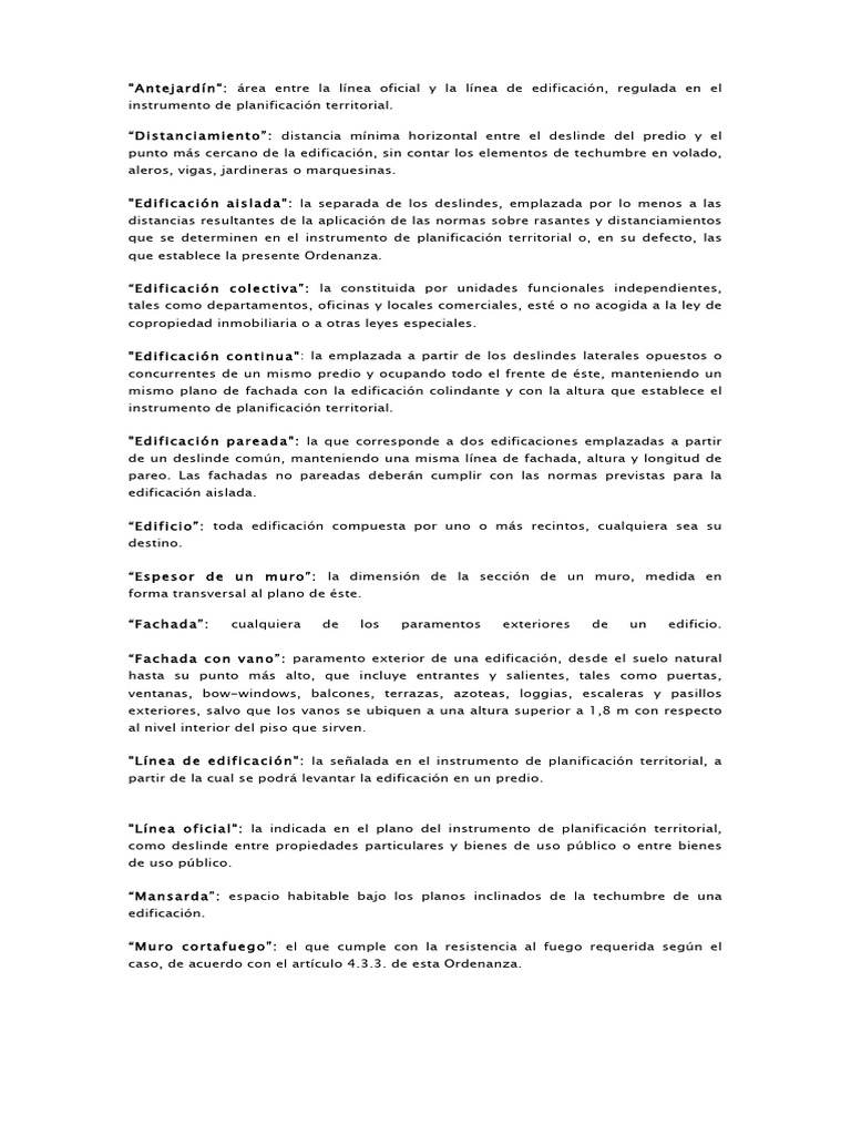 Definiciones OGUC | Descargar gratis PDF | edificio | Urbanismo